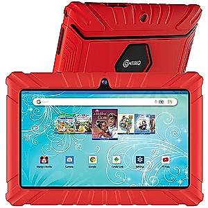 Contixo Kids Tablet V8, 7-inch HD, Ages 3-7, Toddler Tablet with Camera, Includes 50+ Disney Storybooks & Stickers (Value $200) - Android 11, 32GB, (2023 Model), Red