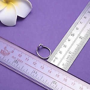 VIKI LYNN Sterling Silver Rings Cute Cat Tail Ring Gifts for Women Ring Size 4.5