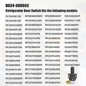 DA34-00066C Refrigerator Interlock Door Switch Replace 2705488, AP5306252, EAP4138763, PS4138763 Door Interlock Switch Compatible with Samsung Cecilware