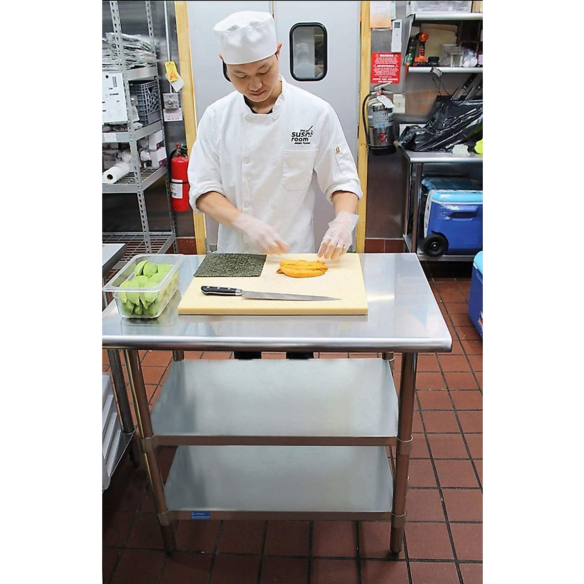 24" X 36" AmGood Stainless Steel Work Table | Commercial & Residential Kitchen Laundry Garage Utility Bench | NSF Metal Prep Table (24" x 36" Table + 2 Shelves + Drawer)