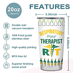 Respiratory Therapist Gifts Tumbler,RT Week Gifts,Therapist Gifts,Gifts for Rt On Respiratory Care Week,Birthday Christmas Appreciation Thank You Gifts for Respiratory Therapist Coffee Tumbler 20oz