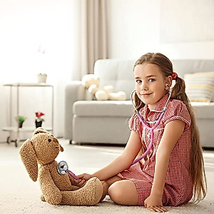 Phobby Kids Doctor Kit, 8 Pieces Kids Doctor Playset with Medical Storage Bag & Real Stethoscope, Pretend Play Doctor Toys for Toddler Boys Girls Aged 3 4 5 6 7 8