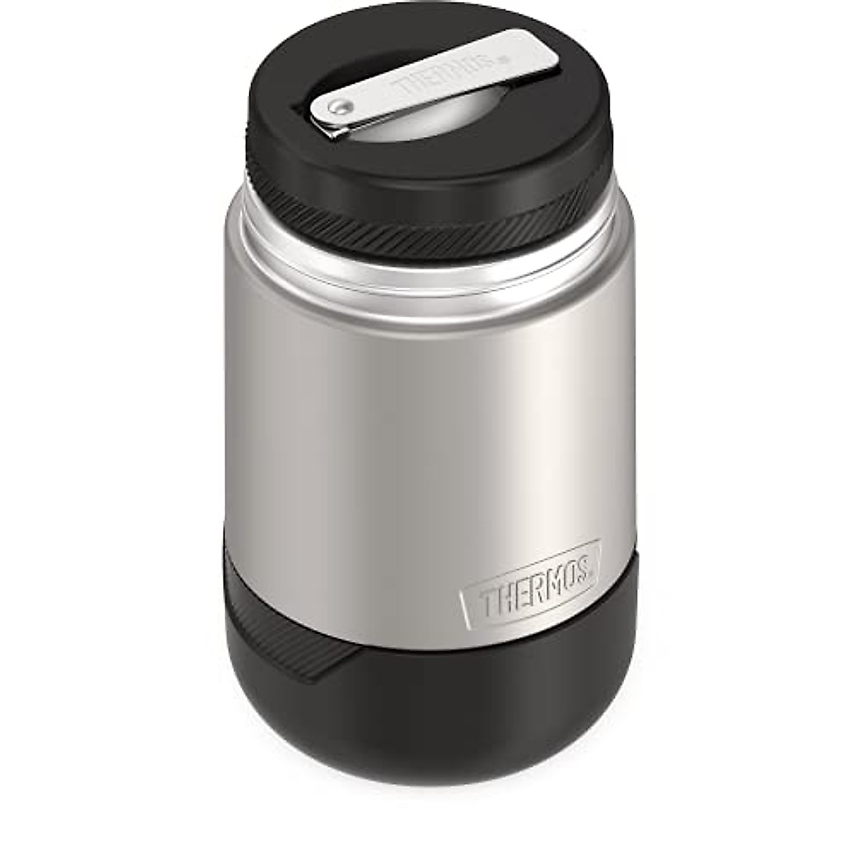 ALTA SERIES BY THERMOS Stainless Steel Food Jar 18 Ounce, Matte Steel/Espresso Black