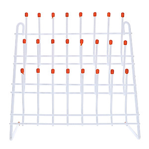 balacoo Laboratory Draining Rack- Metal Lab Glassware Drying Rack, Glassware Beaker Drying Holder, Tube Cleaning Frame Equipment for Education Lab (24 Pegs)