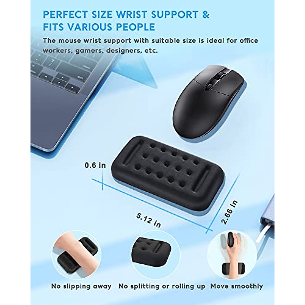 Wrist Rest for Mouse, Mouse Wrist Rest, Lekvey Mouse Pad Wrist Support ...