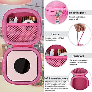 khanka Hard Travel Case Replacement for Phomemo Q30 Q30S Q31 Q32 Label Maker Machine Mini Bluetooth Portable Sticker Printer Maker, Case Only (Pink)