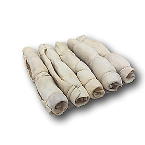 Top Dog Chews – 9” – 11” Beef Cheek Rolls, 5 Pack, Long Lasting Dog Bones for Aggressive Chewers, Rawhide Free Dog Treats (10 Inch (Pack of 5), Roasted)