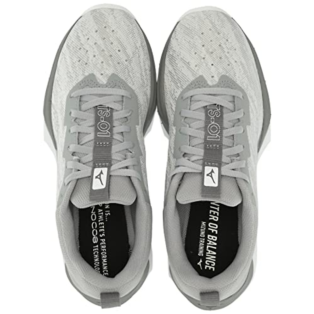 Mizuno TS-01 Women's Cross Trainer, Grey-White, 6.5