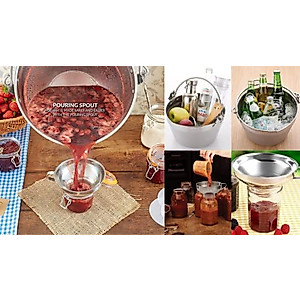 Penguin Home 3820 Professional Jam Maslin Pan-Capacity of 4.5 litres Induction Safe-Suitable for All Hobs-Diameter-24 cm, Stainless Steel, Aluminium, 4.5 liters