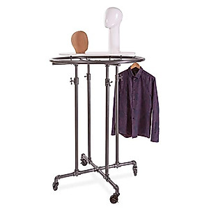 Econoco PSRD36 Adjustable Height Pipeline Round Garment Rack, 36" Dia.