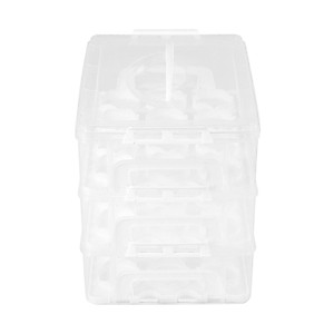 RENFANSHOP 3 Tier Cupcake Packing Box with Lid，Cupcake Muffin Carrier with Lid White Cakes Food Transporter Container Holds 36 Cupcakes or 3 Large Cakes Food with 3 Tier Stackable Layer Insert