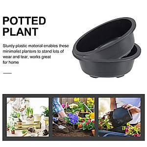 Yardwe Plant Pots Plant Pots Plant Pots 2pcs Household Large Bonsai Pot Oval Planter Ornament Reusable Flower Planting Container (38X30CM) Hanging Planter Hanging Planter Hanging Planter