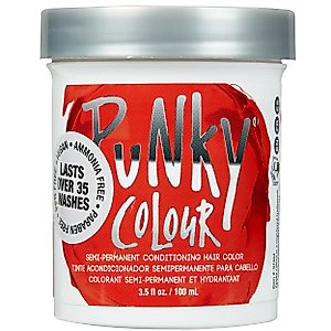Punky Fire Semi Permanent Conditioning Hair Color, Non-Damaging Hair Dye, Vegan, PPD and Paraben Free, Transforms to Vibrant Hair Color, Easy To Use and Apply Hair Tint, lasts up to 25 washes, 3.5oz
