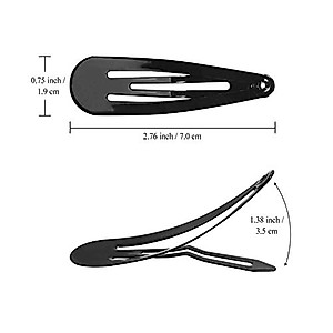 Snap Hair Clips for Women Girls, Funtopia 40 Pcs 7cm / 2.8 Inch Long No Slip Metal Hair Clips Snap Hair Barrettes Hairpins for Thick Hair (Mixed color)