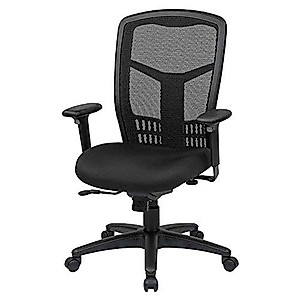 Office Star ProGrid High Back Manager's with Adjustable Seat Height, 2-to-1 Synchro Tilt Control and Seat Slider, Coal FreeFlex Fabric