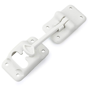 Leisure Coachworks 2-Pack White RV T-Style Door Holder Catch 4" 2 Pack for Latch Holder Camper Trailer Cargo Hatch (White, 4" 2-Pack)