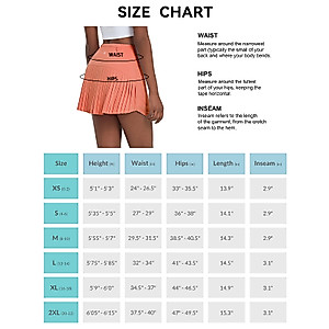 BALEAF Women's Pleated Tennis Skirts High Waisted Lightweight Athletic Golf Skorts Skirts with Shorts Pockets Scorched Red Coral Small