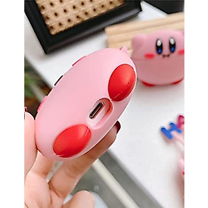 Cartoon Case Compatible with Apple AirPods Pro Case Cover Silicone Shockproof Slim Ultrathin Cute Protective Case Anti-Fall Headphone Case (Pink Monster, Airpods Pro)