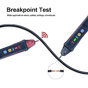 UNI-T Non-Contact AC Voltage Tester Pen, 24V-1000V Volt Detector Pen, Dual Range Live/Null Wire Tester Circuit Tester with LCD Display, Buzzer Alarm, Flashlight (UT12M)
