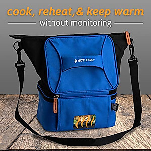 HotLogic 16801174-BL Food Warming Tote Lunch Bag Plus 12V, Blue