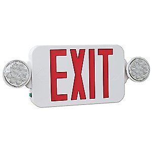 Mini LED Exit Sign Emergency Light Combo with Red Letters