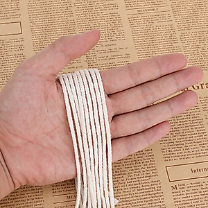 AIFUN Macrame Cord 3mm X 547yd Not Dyed 100% Natural Cotton Macrame Rope, 4 Strand Twisted Cotton Cord Rope for Handmade Wall Hanging ,Plant Hangers, Crafts, Knitting, Gift Wrapping(3mm X 500m)