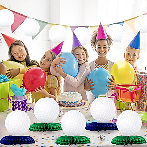 12 Pcs Golf Honeycomb Centerpieces Golf Sports Party Decorations Golf Table Toppers for Birthday Baby Shower Sport Themed Party Decor (Golf)