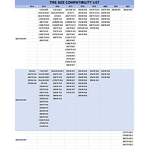 SCITOO QG2228CAM Snow Chains for Car Pickup Trucks SUV,Universal Emergency Tire Traction Chain,Anti-Skid Thickening Tire Chains Width 225 235 245 255 265 275 285 295(15" 16" 17" 18" 19" 20")- Set of 2