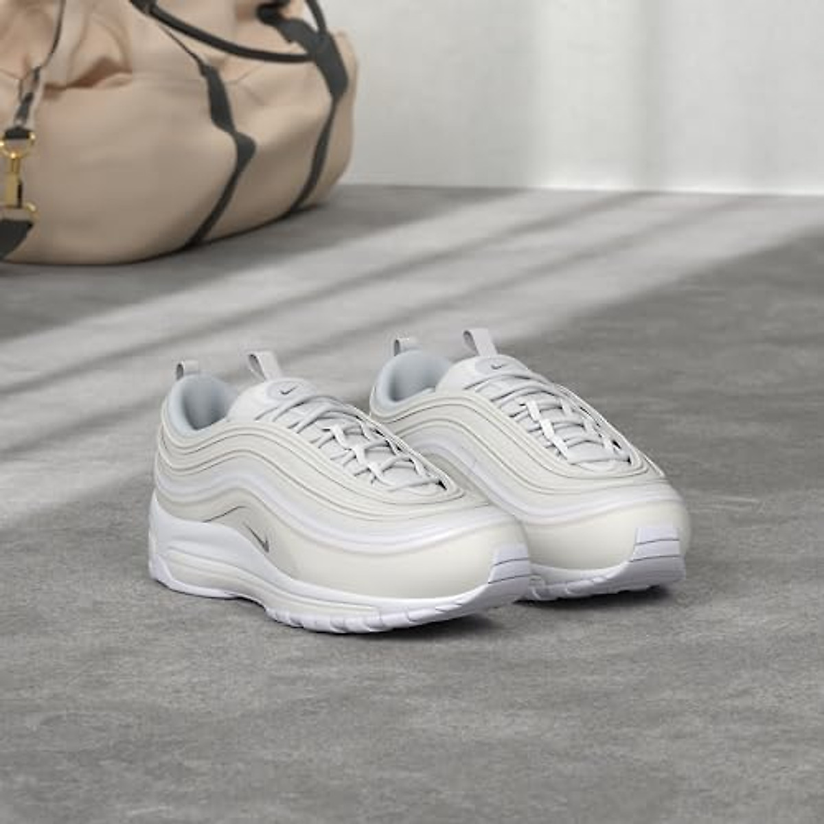 Nike Men's Air Max 97 Shoes, Multicolour White Reflective Silver Wolf Grey 105, 12