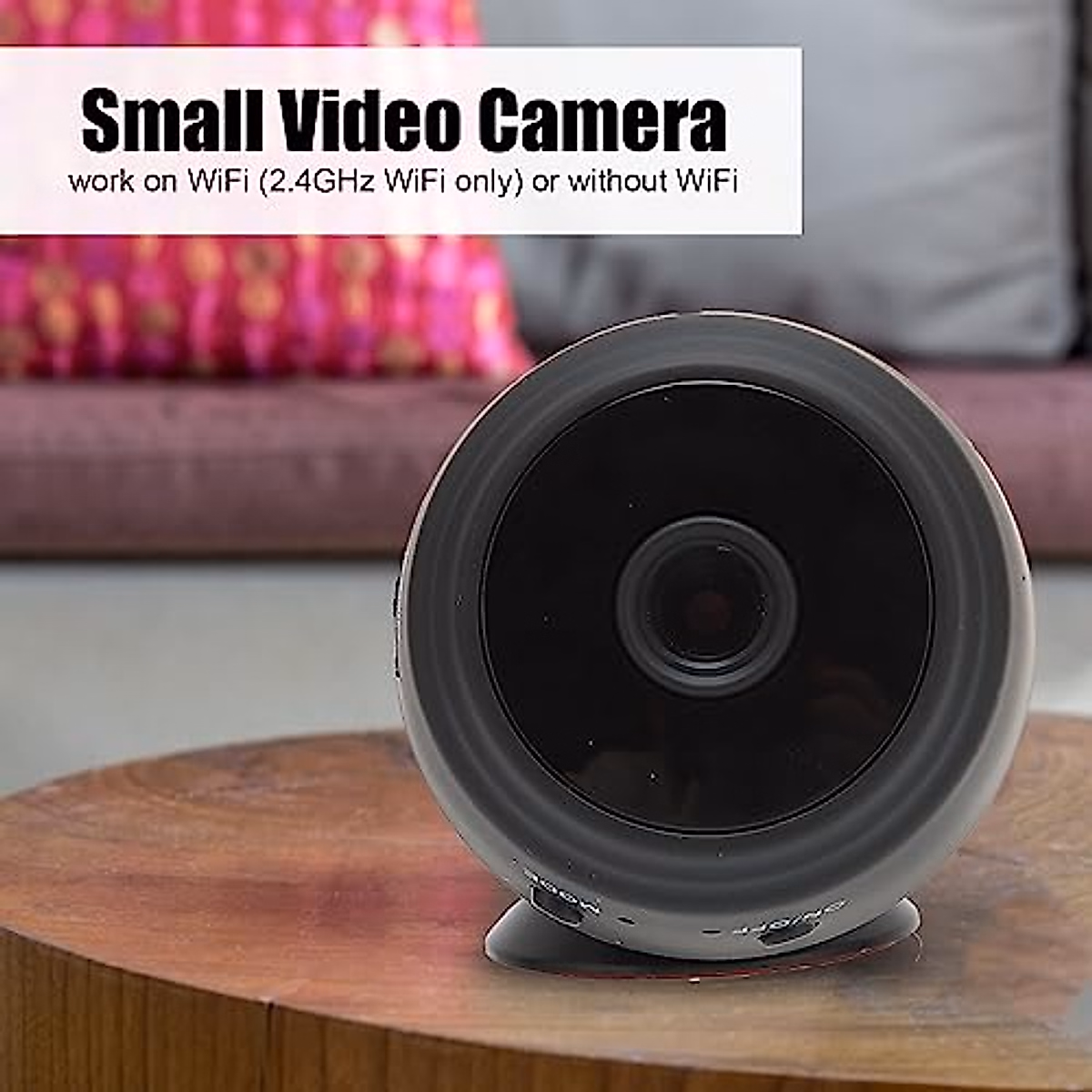 Yoidesu Mini WiFi Camera 1080P Rechargeable Night Vision 360 Rotation Small Video Camera for Home Office