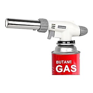 Sondiko Butane Torch Head S516 - Professional Culinary & Grilling Tool with Wind Resistant Flame for BBQ & Soldering - Charcoal & Campfire Torch Lighter (Fuel Not Included)