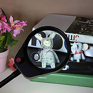 Magnifying Glass Lamp 3X 10X,Stepless Dimmable LED Magnifying Lamp with Dust Cover Metal Clamp,Adjustable LED Magnifier with Light and Stand for Crafts Reading Workbench Close Work