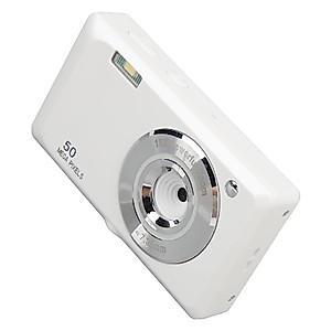 4K Digital Camera Auto Focus 2.7 Inch TFT Screen Small Camera for Teens Facial Recognition for Photography (Silver)