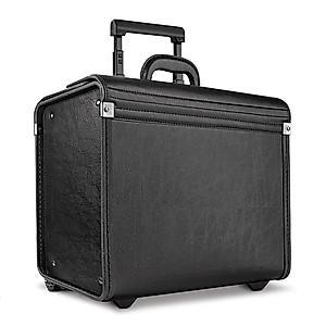Solo Lincoln Hard Sided Rolling Catalog Case, Black