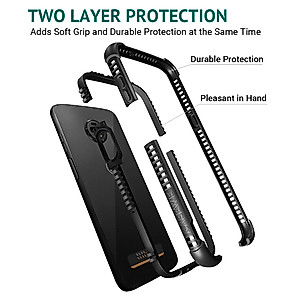 Casewe - Motorola Moto Z3 / Z3 Play Protective Flexible Bumper Case Cover/Compatible with Moto Mods - All Matte Black