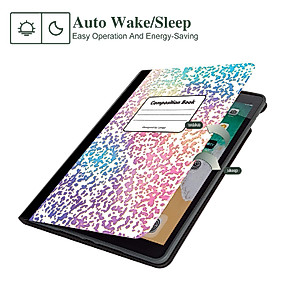 iPad 9th Generation Case, iPad 8th Generation Case, iPad 7th Generation Case, iPad 10.2 Case for Girls Women, iPad Cover 9th Generation Adjustable Viewing Stand Auto Wake/Sleep, Pink CompositionBook