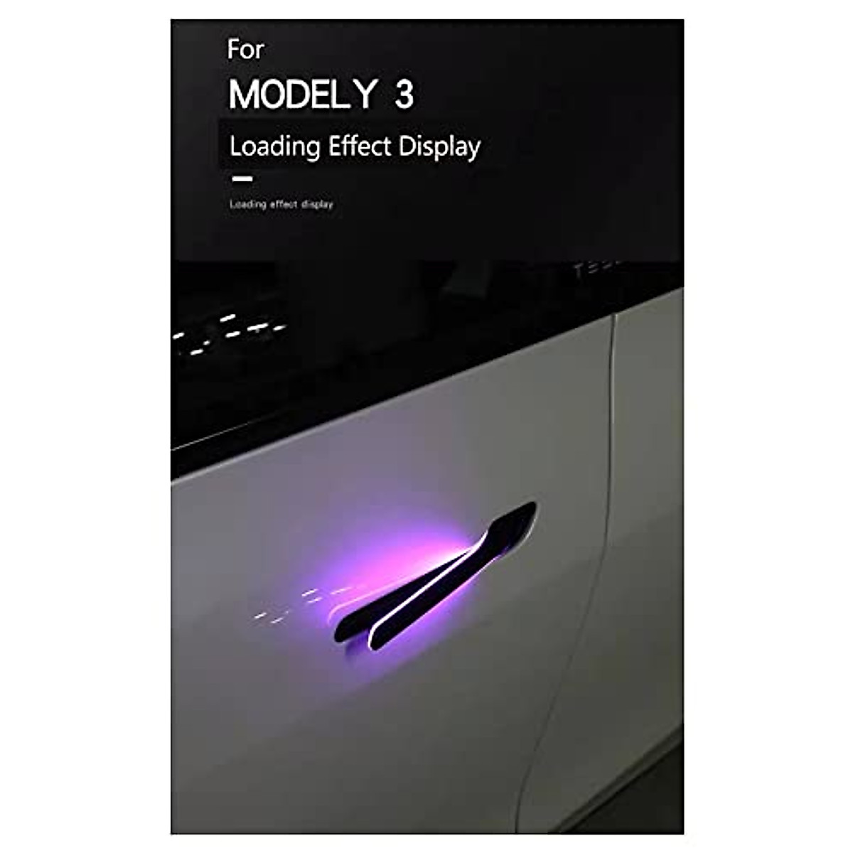 UKALOU Car Exterior Intelligent Automatic Lighting Door Handle Outside Auto Gate Opener Smart Electric Door Handle Compatible with Model 3 Y (Color : Green 3)