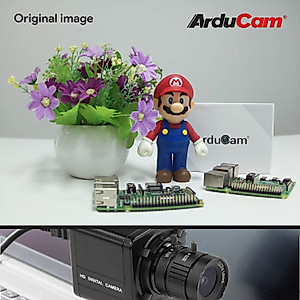 Arducam for Raspberry Pi HQ Camera, 12MP IMX477 HQ Webcam with Audio, 6mm CS-Mount Lens, Metal Enclosure, Tripod and USB Cable