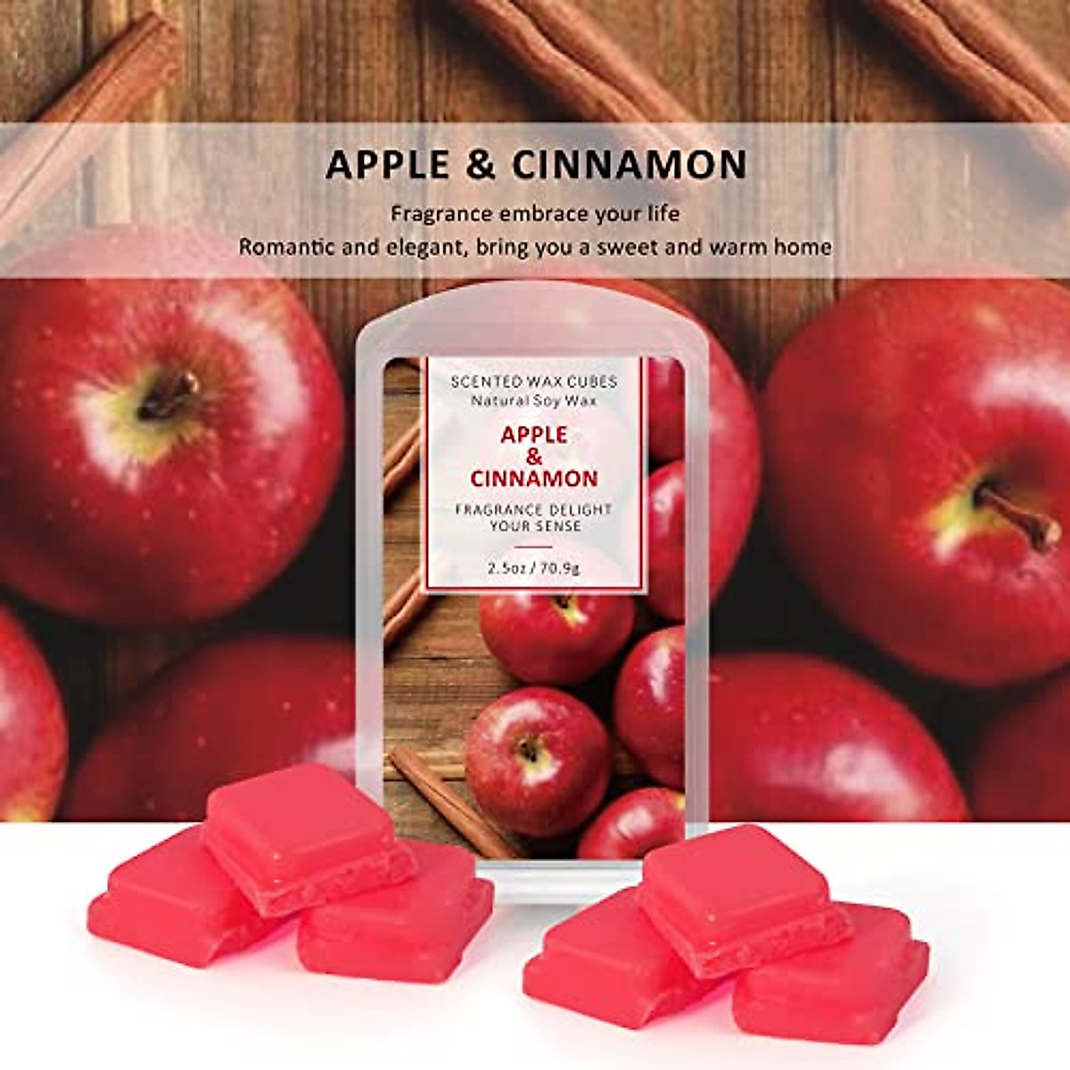 STRN Wax Melts Wax Cubes, Wax Melts Scented, Wax Cubes, Wax Cubes for Wax Warmer, Candle Wax Melts, Scented Wax Melts Apple Cinnamon