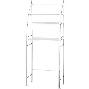 Barton 3-Shelf Bathroom Organizer Over The Toilet Storage Bathroom Space Saver Shelf 27"(L) x 10"(W) x 66"(H) - White