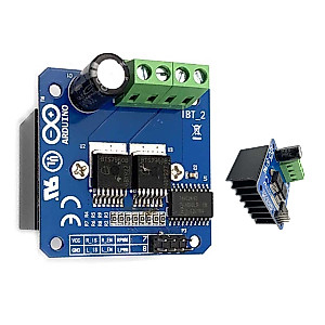 Kiro&Seeu Double BTS7960B DC 43A Stepper Motor Driver Module H-Bridge PWM Driving Board Compatible with Arduino Smart Car Raspberry Pi