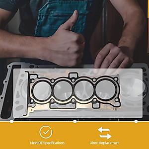 HGS167 Engine Cylinder Head Gasket Set fit for Chrysler 200/Sebring 2007-2016, for Dodge/Avenger/Journey 2008-2014, for Jeep Compass/Patriot/Compass 2.4L 2007-2015 2.4L DOHC L4 16V HS26332PT HS54664