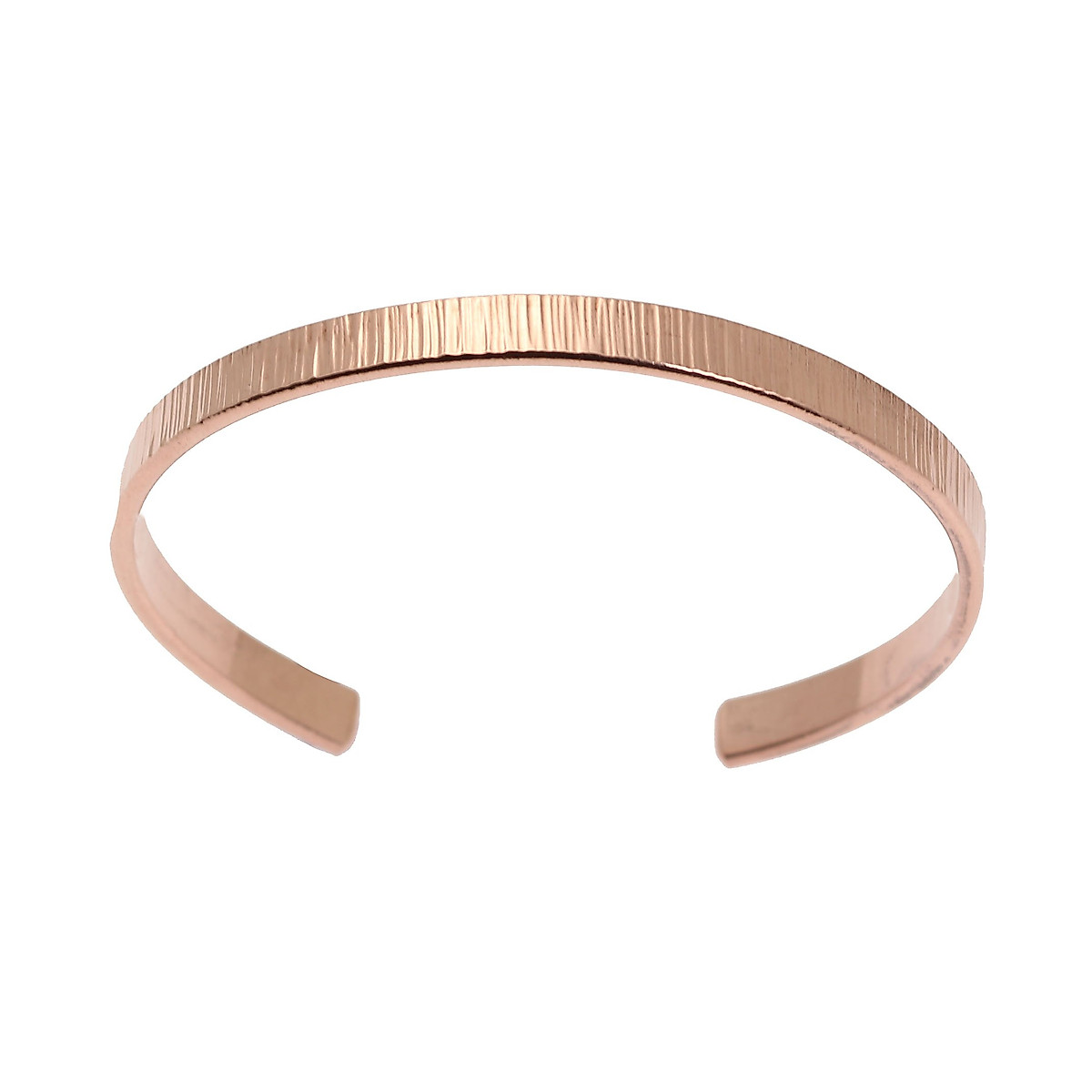 John S. Brana Chased Copper Cuff Bracelet Handmade Jewelry - Durable Copper - 100% Solid Copper (7 Inches)
