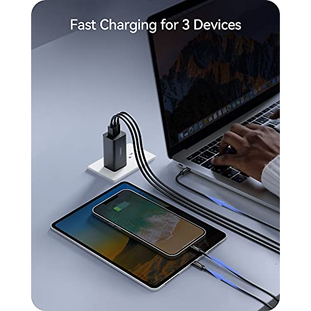 65W USB C Charger: TUNNU GaN Charger - USB C Charger Block - Type C Wall Charger - Foldable Multi USB C Charger for MacBook Pro/Air iPad Pro Galaxy S20/S10 Dell XPS 13 Note 20/10+ iPhone 13/Pro Pixel