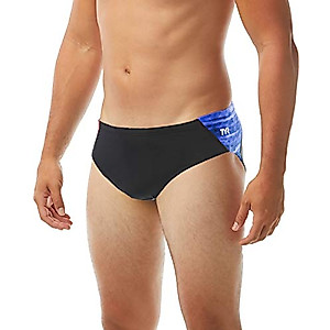 TYR Men's Castaway Racer Swimsuit, Blue - 36