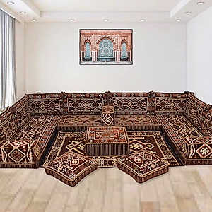 Arabic U Shaped Floor Sofa,Arabic Floor Seating,Arabic Floor Sofa,Arabic Majlis Sofa,Arabic Couches,Floor Seating Sofa MA 41 (High Quality FOAM)