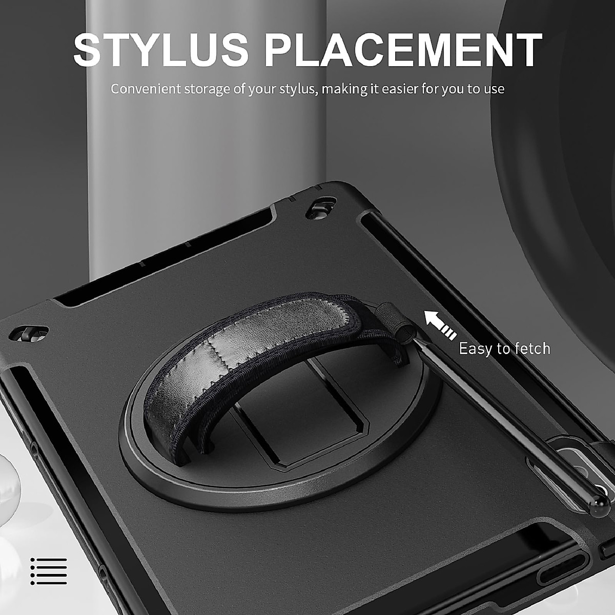 Junfire Protective Case for Lenovo Tab P11 2nd Gen 2023, Shockproof Rugged Cover Lenovo Tab P11 Gen2 11.5 Inch TB350FU/TB350XU with Kickstand/Hand Strap/Shoulder Strap-Black