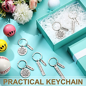 Yinkin 6 Pcs Keychain Coach Great Coach is Hard to Find Volleyball Basketball Soccer Football Coach Keychain Thank You Coach Gifts Keychain for Men Women, 2 Styles