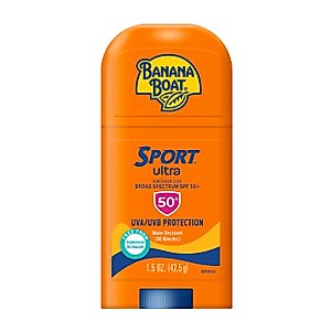 Banana Boat Sport Ultra Sunscreen Stick SPF 50, 1.5oz | Travel Sunscreen, Mini Sunscreen, SPF Stick Sunscreen, Oxybenzone Free Sunscreen, 1.5oz