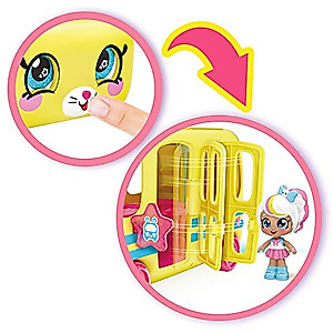 Kindi Kids Minis Collectible School Bus and Posable Bobble Head Figurine 2pc